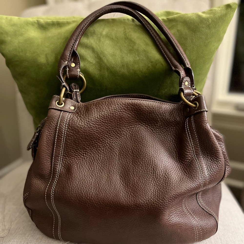 Fossil Vintage 1954 Chocolate Brown Leather Bag Purse… - Gem